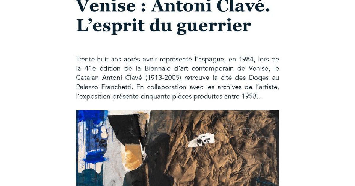 Antoni Clavé | 22 April - 23 October 2022 - Press | FONDAZIONE Franco ...